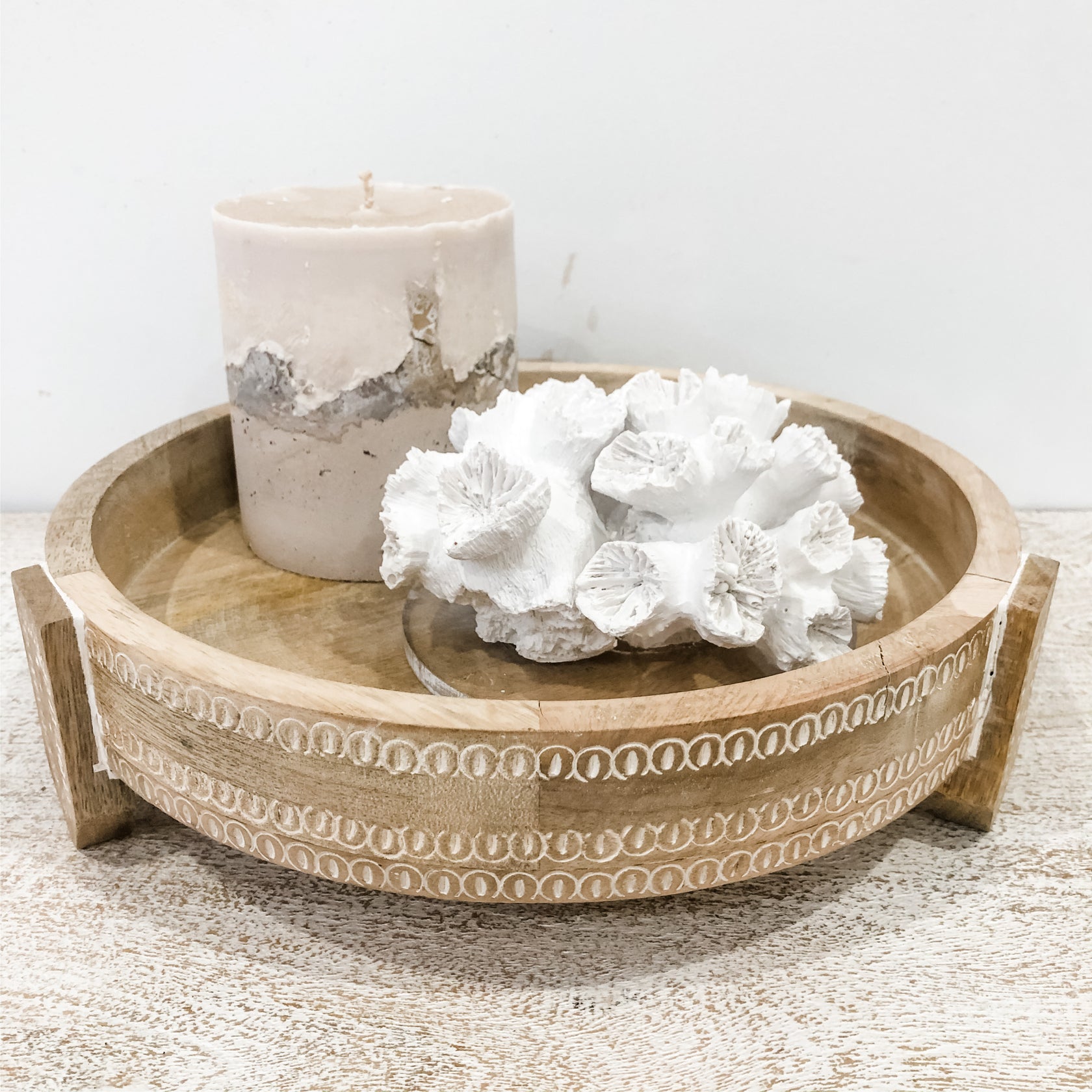 Wooden Footed Tray